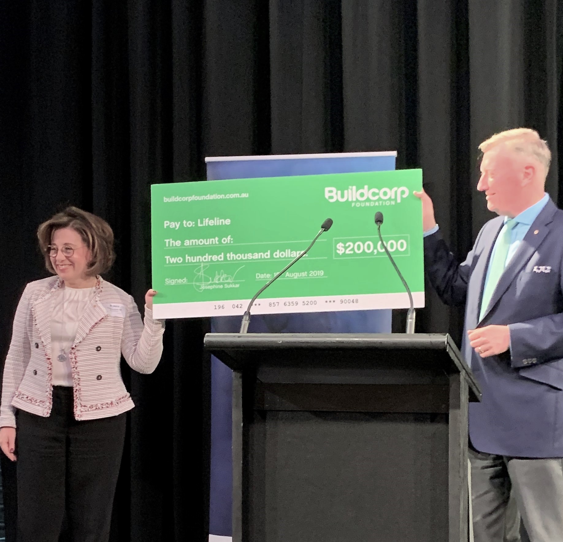 LIFELINE SUPPORTS REACHES $800K - Buildcorp Foundation